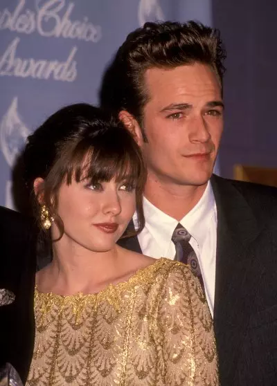 Shannen Doherty med Luke Perry på et arrangement