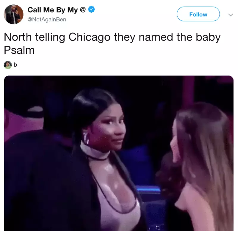 Kim Kardashian kaj Kanye West Baby Name Psalm West Twitter Reactions