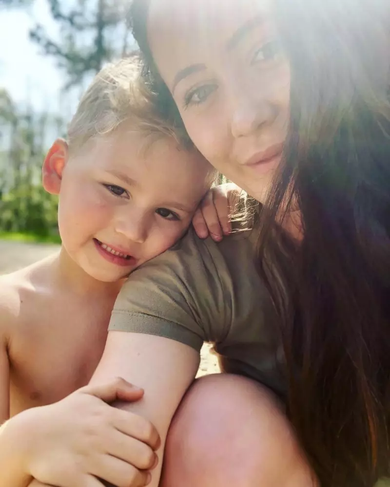 Jenelle Evans co seu fillo