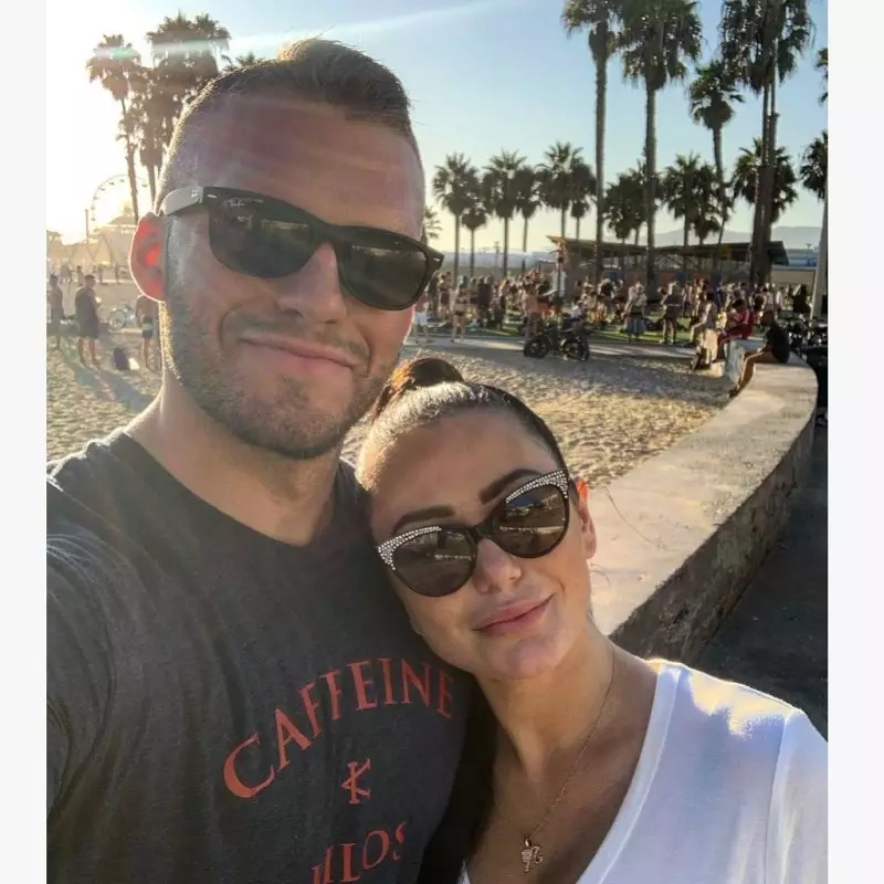 JWoww 與 Zach Clayton Carpinello 在海灘上