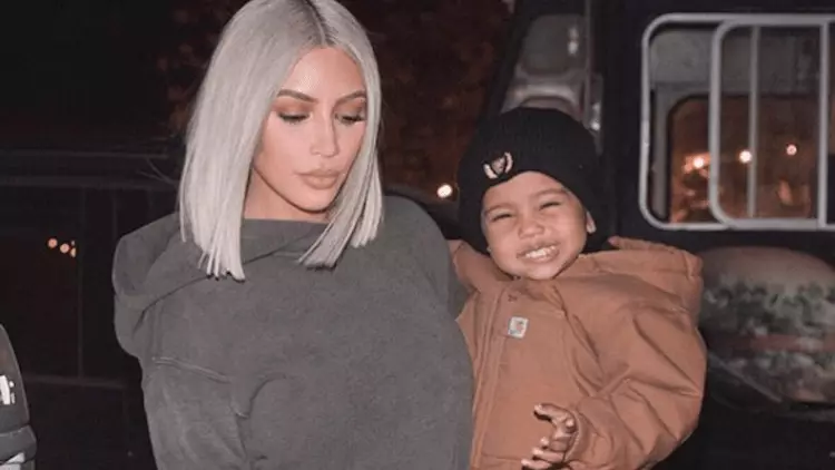 Kim Kardashian Posts Photo of Son Saint West Kissing Chicago