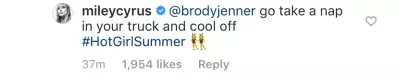 Comentarios de Miley Cyrus a Brody Jenner