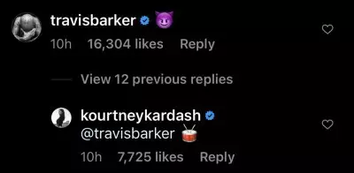 Kourtney Kardashian udostępnia post NSFW o Travisie Barkerze: „Nie widzieliśmy dziś niczego”