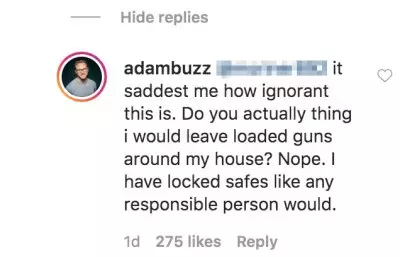 Adam Busby klappt zréck op Gun Safety Comment