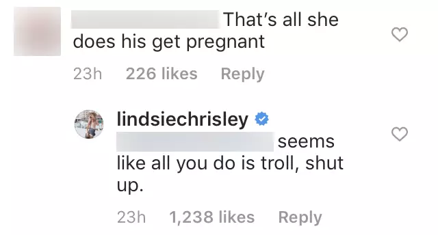 Lindsie Chrisley brání Pal Kailyn Lowry před těhotenskou nenávistí