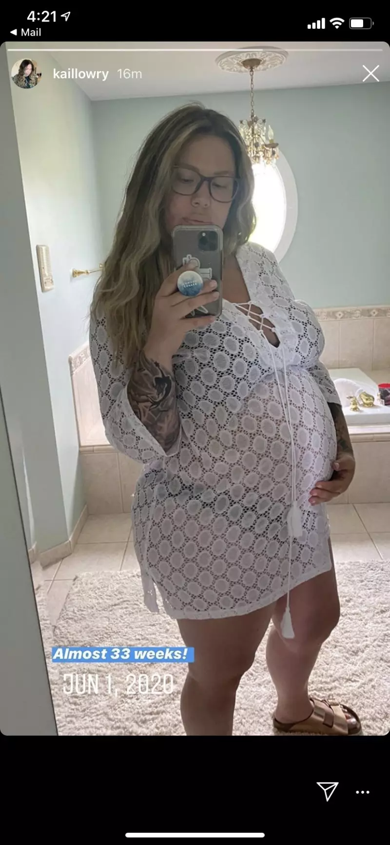 Kailyn Lowry 嬰兒凹凸照片