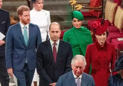 William, Kate, Harry och Meghan på Commonwealth Service 2020