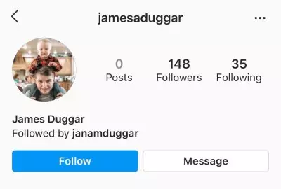 Miankina amin'ny kintan'i James Duggar dia nandrehitra tsaho momba ny firaisana tamin'ny fidirana Instagram