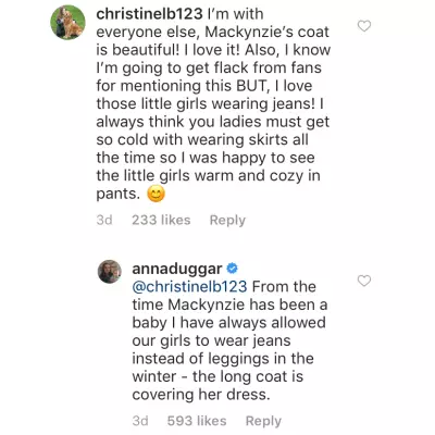 Anna Duggar Mengomentari Anak Perempuannya Mengenakan Jeans