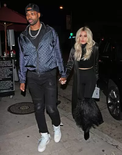 Khloe Kardashian Thiab Tristan Thompson noj hmo Romantic Ua ntej nws zaum tom tsev ntawm LA Game