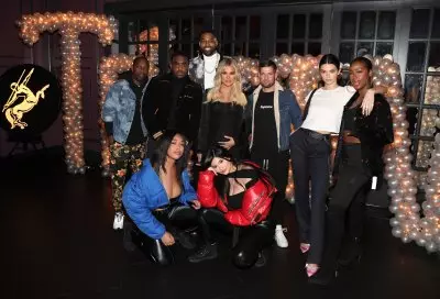 Tristan Thompson Khloe Kardashian Jordyn Woods Kylie Jenner op het verjaardagsfeestje van Tristan