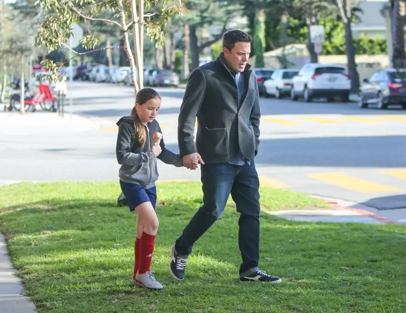 Ben Affleck et Seraphina Affleck en balade