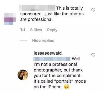 jessa instagram കമന്റ്