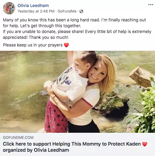 Jenelle Evans David Eason GoFundMe Ọmọ