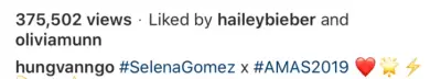 Selena Gomez va Xeyli Bolduin IG-da