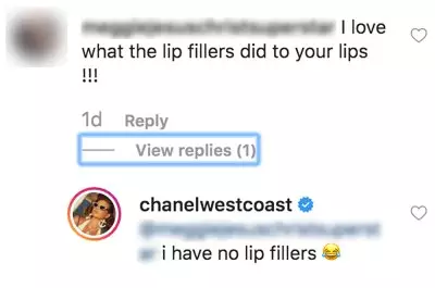 Chanel West Coast encerra alegações de que ela fez preenchimento labial