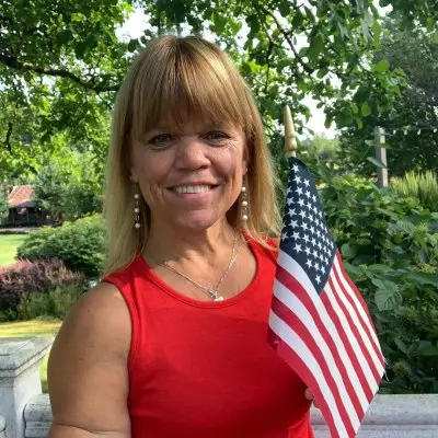 amy roloff hou vlag vas en glimlag