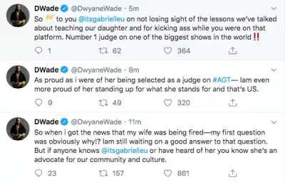 Dwyane Wade ap pale de Gabrielle Union sou Twitter