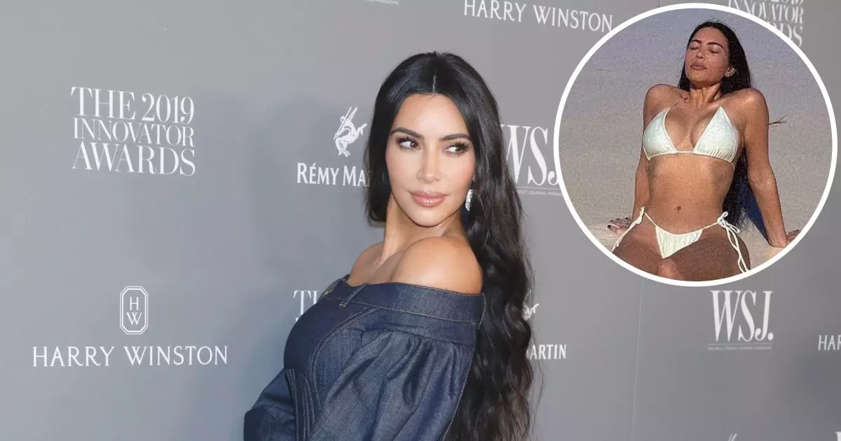 Kim Kardashian Wêneya Bikini Piştî Tawanbarkirina Photoshopê Rakir