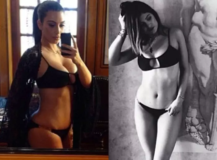 kim-kardashian-kylie-jenner-schwarzer-bikini-instagram