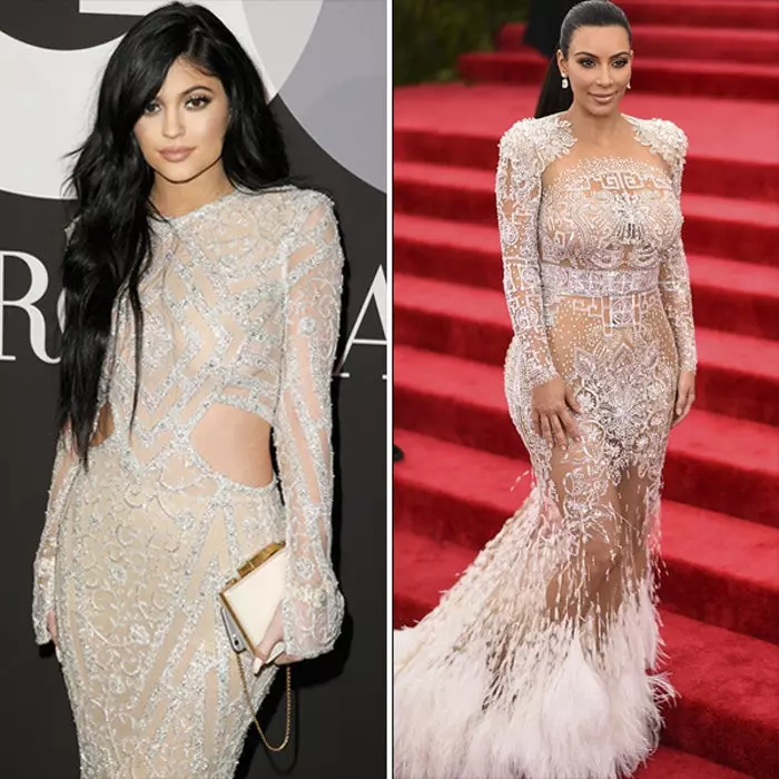 kylie-jenner-kim-kardashian-grammys-yahuye-gala-getty