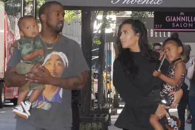 kim kardashian kanye west arewa maso yamma saint west splash