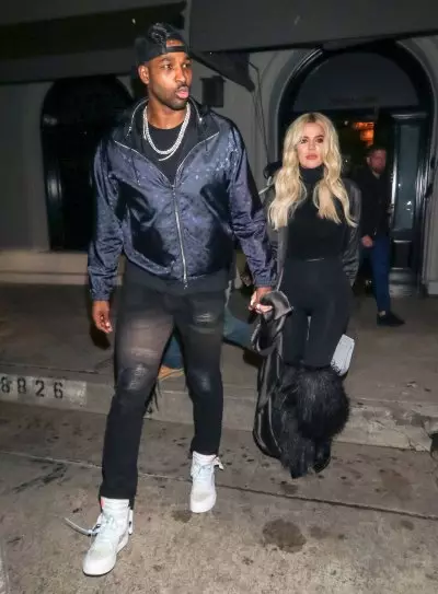 Tristan Thompson og Khloe Kardashian spiser middag på Craig's