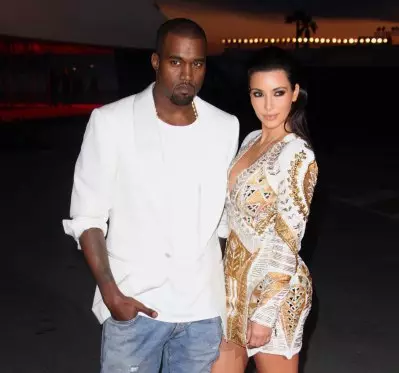 Kim Kardashian và Kanye West năm 2012