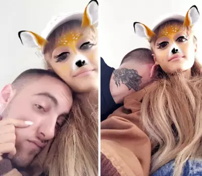 ariana grande i mac miller a Snapchat