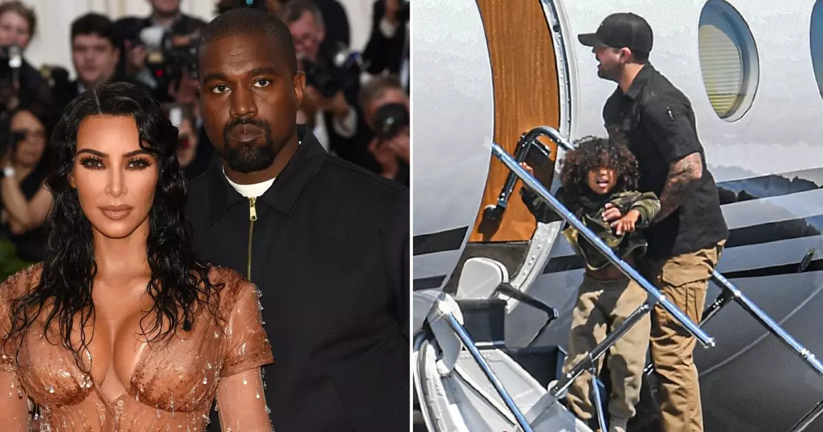 Syn Kim Kardashian a Kanye Westa, který byl spatřen ve Wyomingu uprostřed dramatu