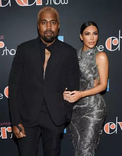 Kim Kardashian at Kanye West Mukhang Tense