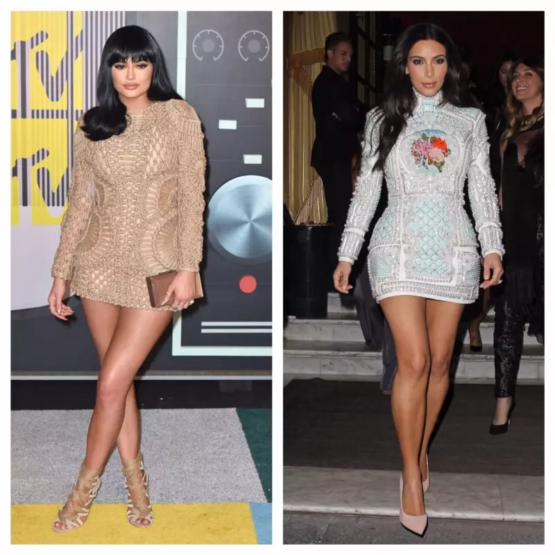 kylie-jenner-kim-kardashian-balmain |