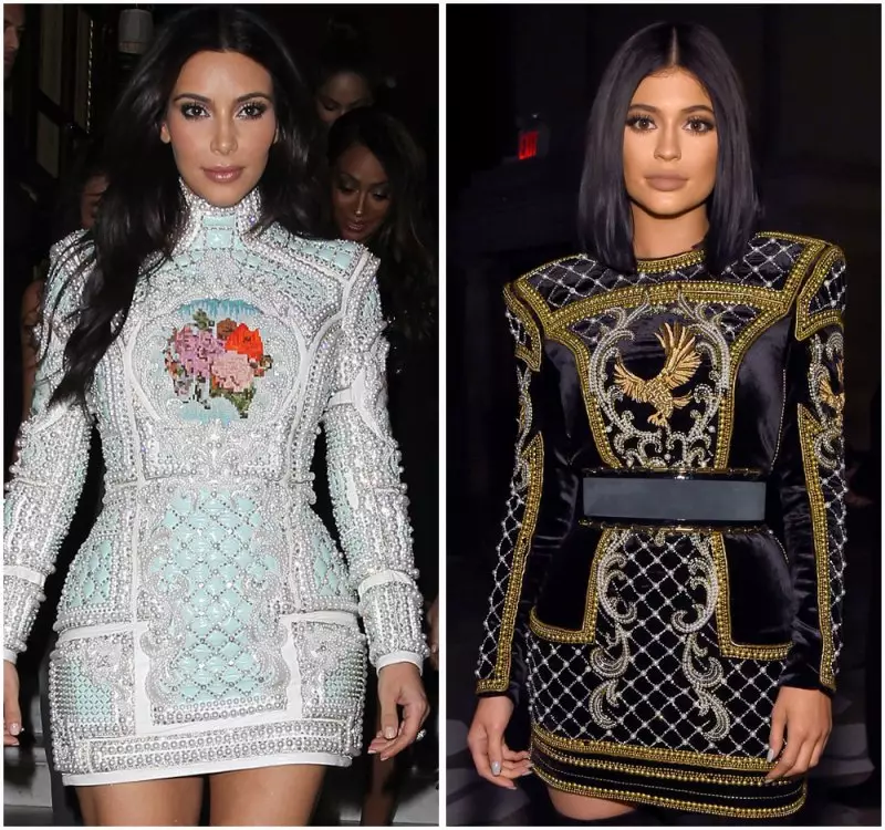 kim-kardashian-Kylie-Jenner-balmain