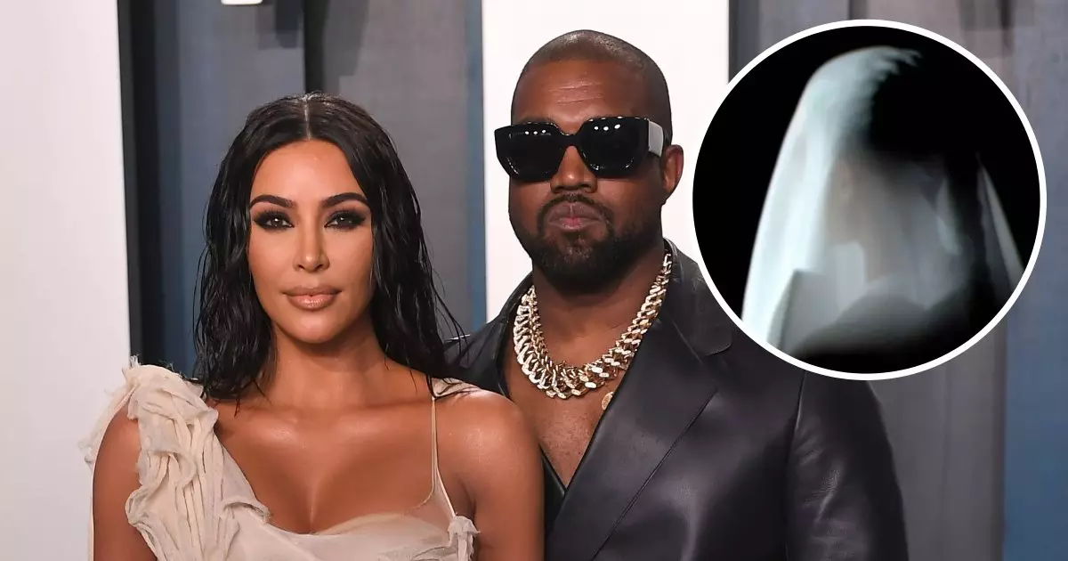 金·卡戴珊 (Kim Kardashian) 为 Kanye West 的“Donda”活动打扮成新娘