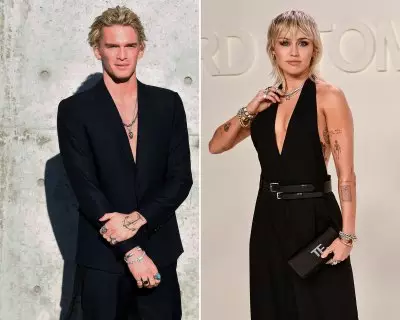 Cody Simpsoni ja Miley Cyruse kõrvuti fotod