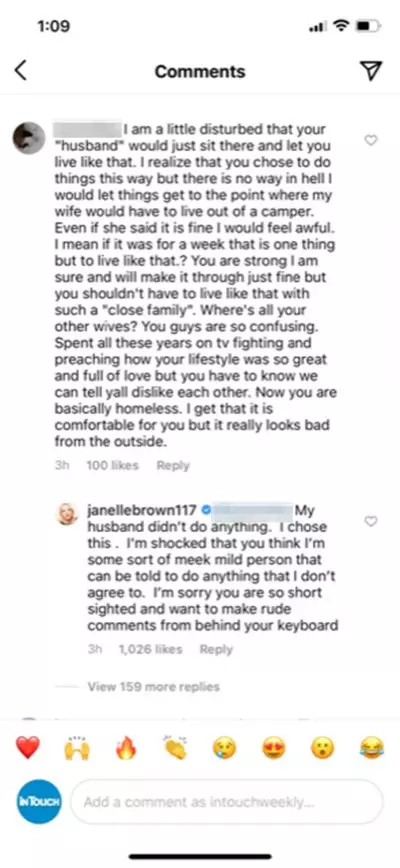 La estrella de Sister Wives, Janelle Brown, defiende a su esposo Kody en medio de la vida en una casa rodante. Elegí esto