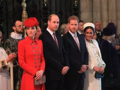 Kate, William, Harry eta Meghan Commonweath egunean