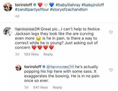 Tumugon si Tori Roloff sa Pag-aalala ng Tagahanga sa Anak na si Jackson Bowlegs