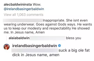 Ireland Baldwin explota un troll en línia després de publicar una foto humida a IG