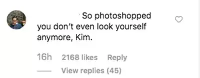 Kim Kardashian te kriye pou yon foto ki twò fotoshoppe