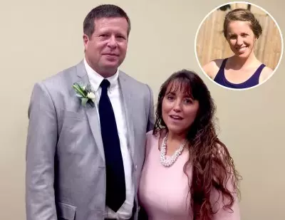 Aworan Inset ti Jill Dillard lori Fọto ti Jim Bob ati Michelle Duggar