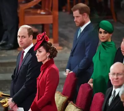 Meghan Markle Prince Harry Prince William û Kate Middleton Karûbarê Roja Hevbeş, Westminster Abbey, London, Keyaniya Yekbûyî - 09 Adar 2020