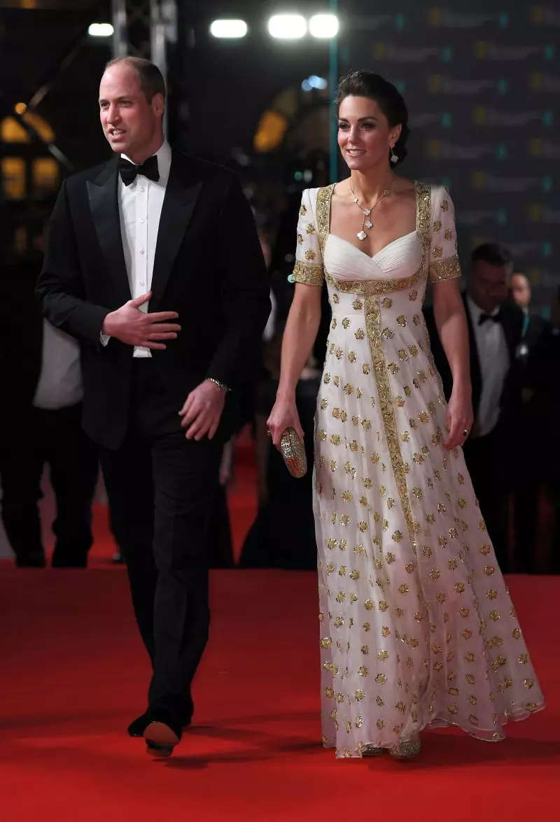 La alfombra roja de los BAFTA del príncipe William y Kate Middleton